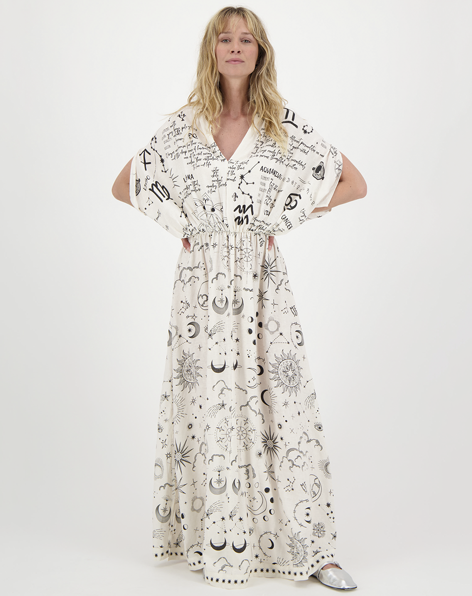 Me369 Rose Kaftan Dress Zodiac | Marina St Barth