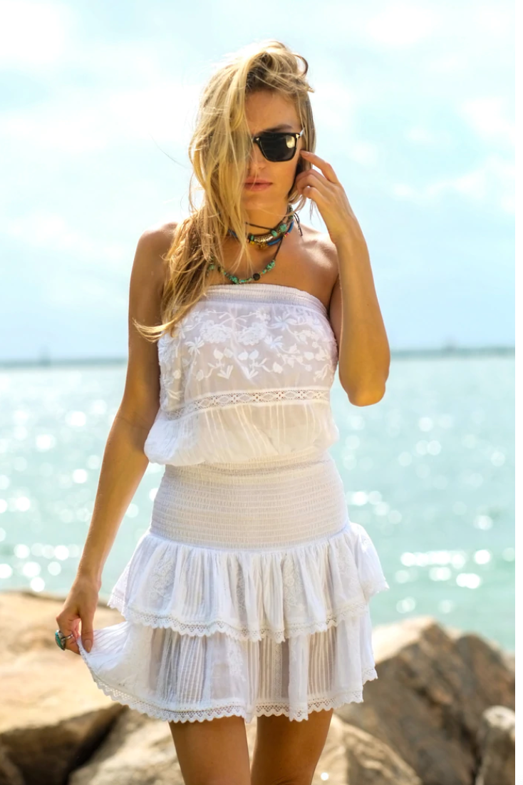 Coquette Tiered Strapless Mini Dress | Marina St Barth Coquette Tiered Strapless Mini Dress | Marina St Barth